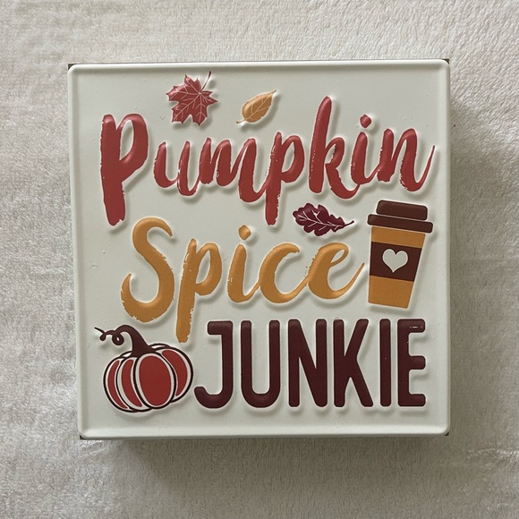Ashland | Accents | Nwt Micheals 22 Pumpkin Spice Junkie Tabletop Sign ...